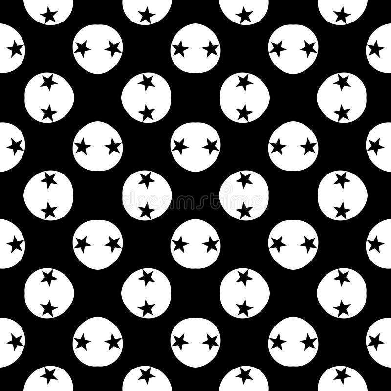 Abstract Black and White Background Rectangles Inside Star Seamless ...