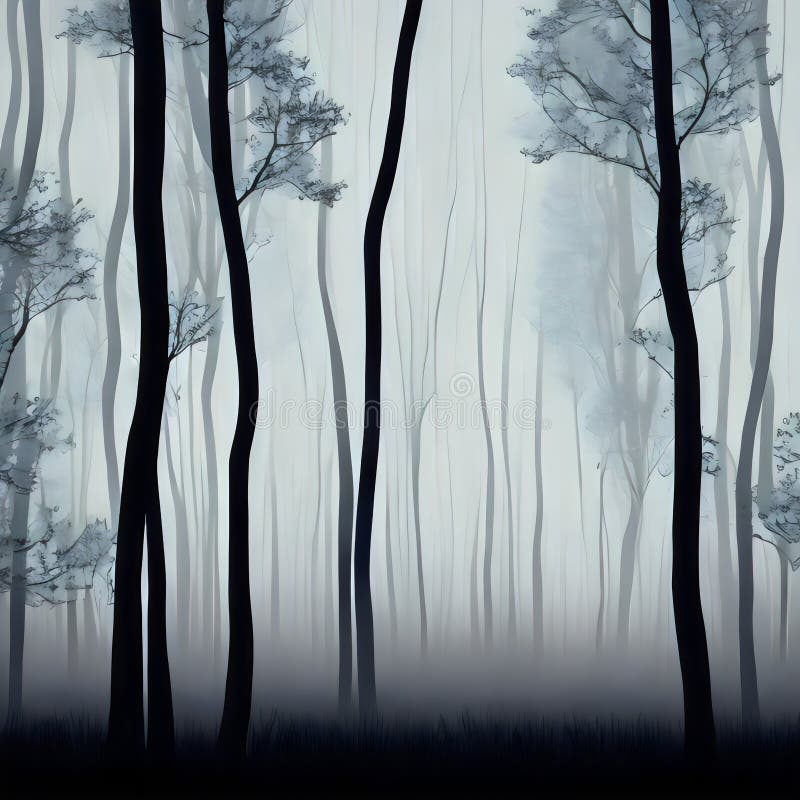 See the Forest through the Trees Stock Illustration - Illustration of ...