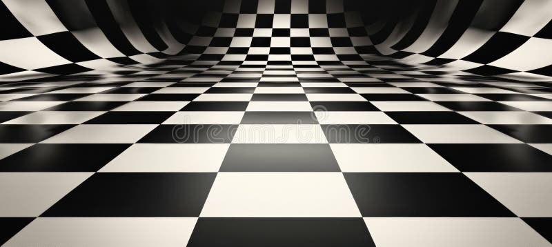 Abstract Black and White Checkerboard Pattern - Modern Graphic Design ...