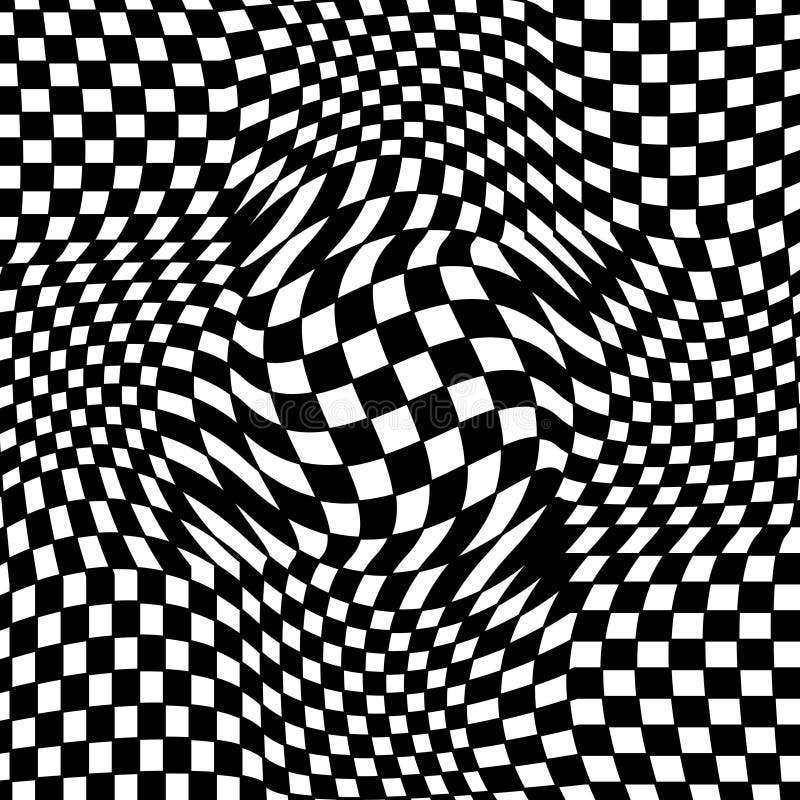 Black White Checkered Optical Illusion Stock Illustrations – 1,152 ...