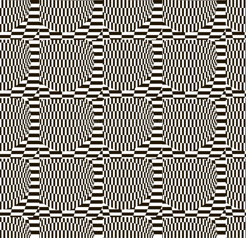 Abstract Black and White Checkered Pattern Stock Vector - Illustration ...