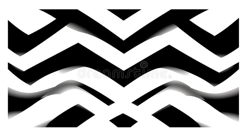 Abstract Black and White Chevron Wave Pattern Design Stock Illustration ...
