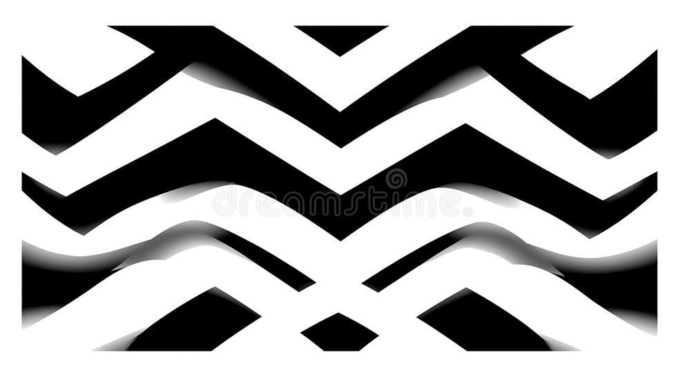 Abstract Black and White Chevron Wave Pattern Design Stock Illustration ...