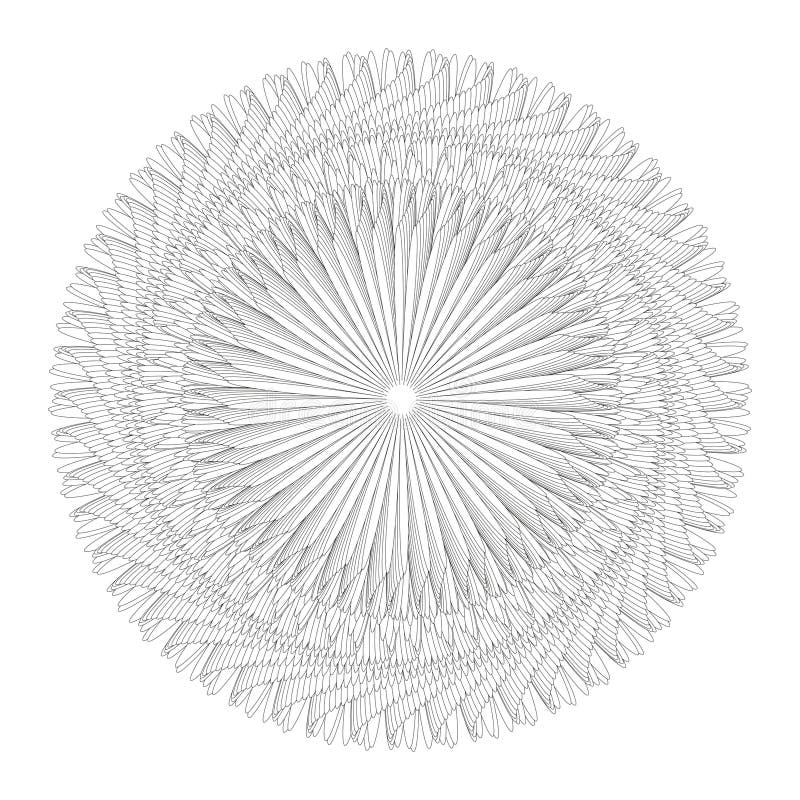Abstract Black and White Circular Pattern. Geometric Pattern with ...