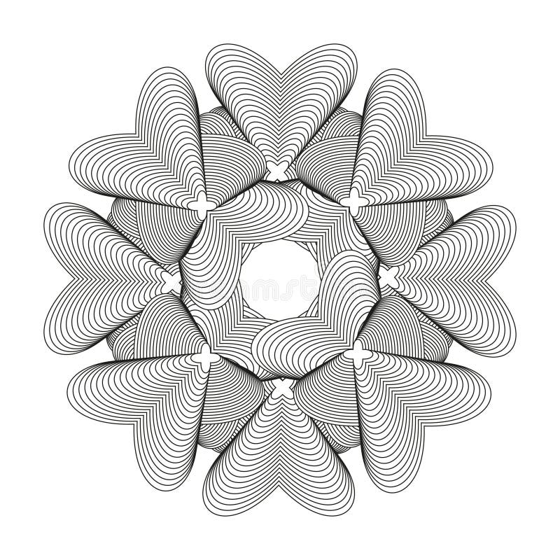 Abstract Black and White Circular Pattern. Geometric Pattern with ... Abstract Black and White Circular Pattern. Geometric Pattern with ...