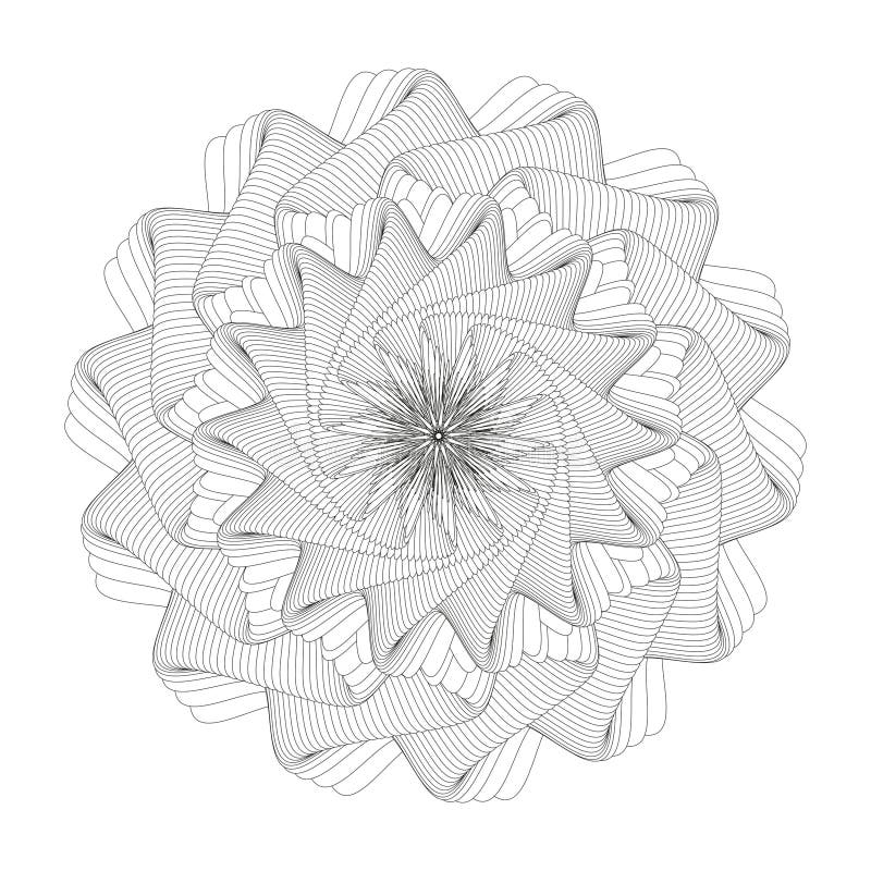 Abstract Black and White Circular Pattern. Geometric Pattern with ...