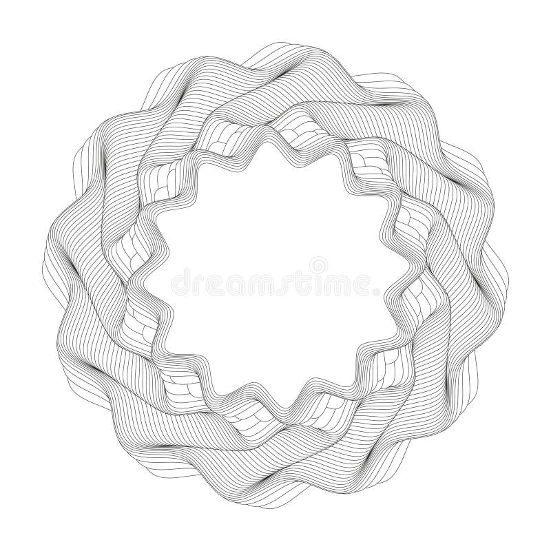 Abstract Black and White Circular Pattern. Geometric Pattern with ...