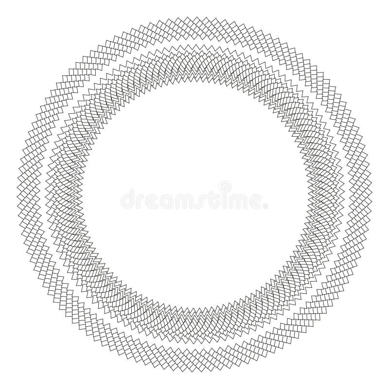 Abstract Black and White Circular Pattern. Geometric Pattern with ...