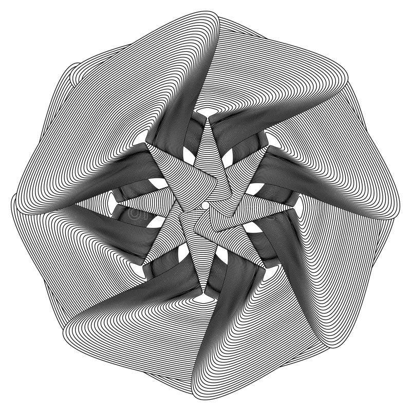 Abstract Black and White Circular Pattern. Geometric Pattern with ...