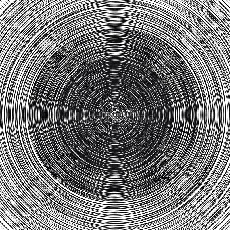 Abstract Black and White Concentric Circles Background Vector Stock ...