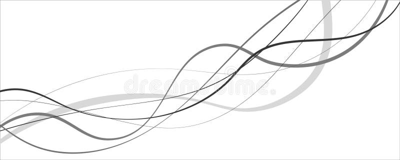 Abstract Black and White Curvy Line Stock Vector - Illustration of ...