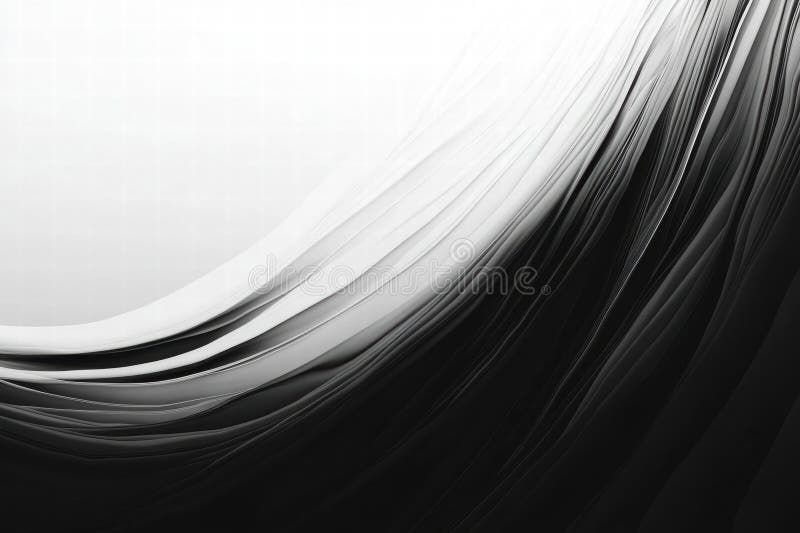 Abstract Black and White Curvy Lines Background Stock Photo - Image of ...