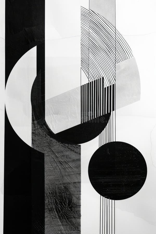 Abstract Black and White Design Contemporary Style Stock Image - Image ...