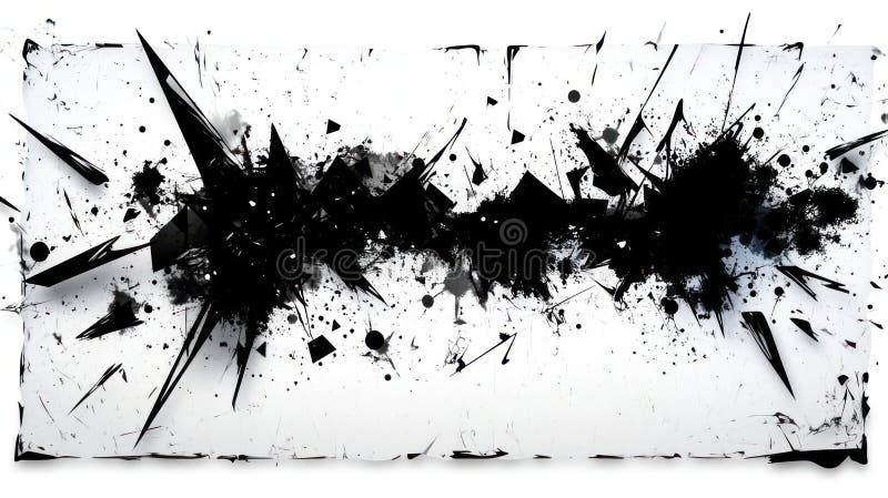 Abstract Black and White Design Featuring Sharp Geometric Shapes and ...