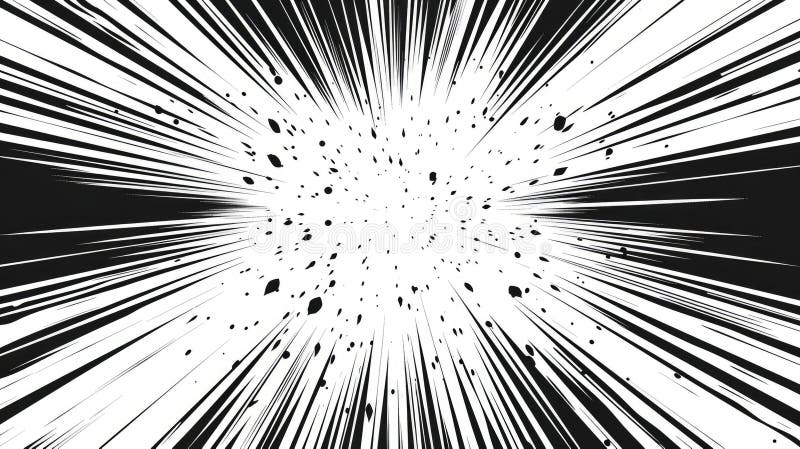 Abstract Black and White Digital Lines Converging Towards the Center ...