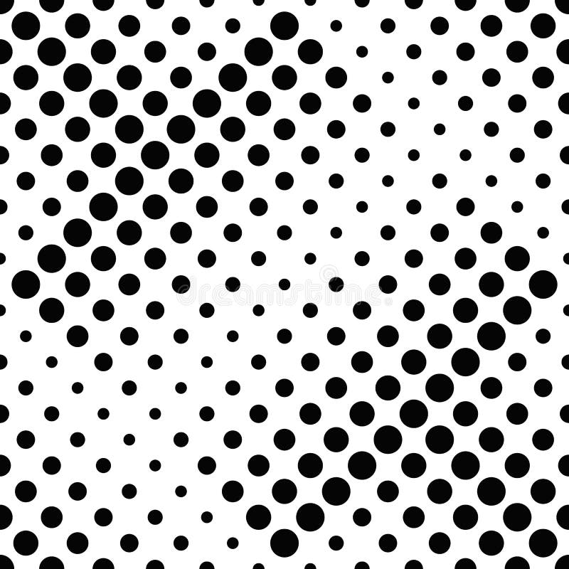 Abstract Black and White Dot Pattern Background Stock Vector ...