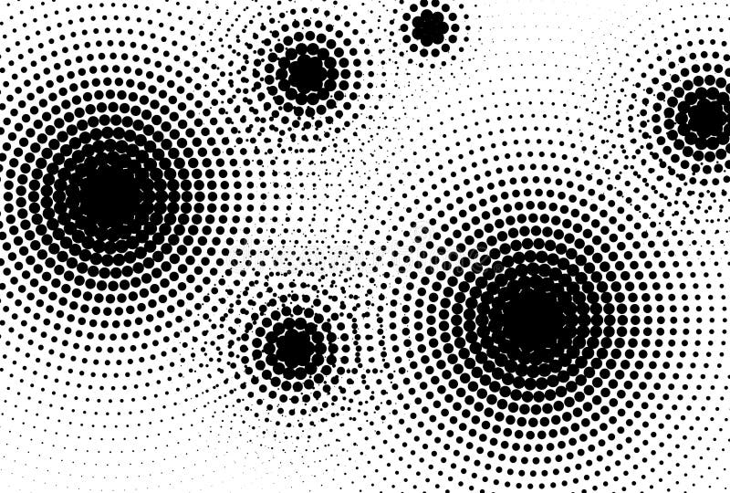 Abstract Black and White Dot Pattern Creating Visual Texture Stock Illustration - Illustration ...