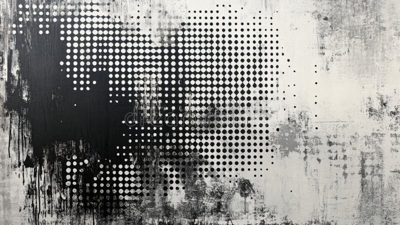 Abstract Black and White Dotted Grid Texture Stock Illustration ...