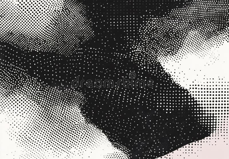 Abstract Black White Dotted Halftone Pattern High Quality Image Stock ...