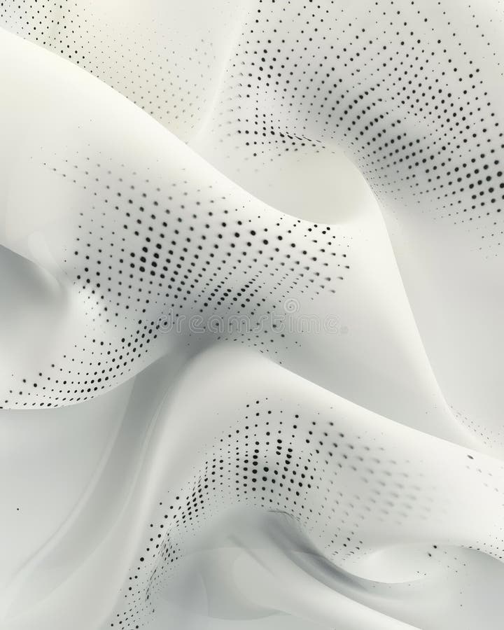 Abstract Black and White Dotted Wave Pattern, Modern Minimalist Design ...