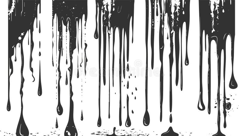 Abstract Black and White Dripping Paint Design with Splatter Effect ...