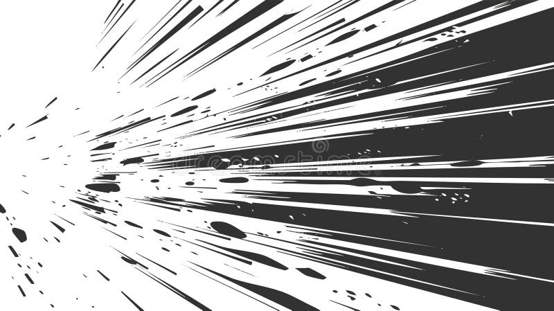 Abstract Black and White Dynamic Lines Suggesting Motion and Speed ...