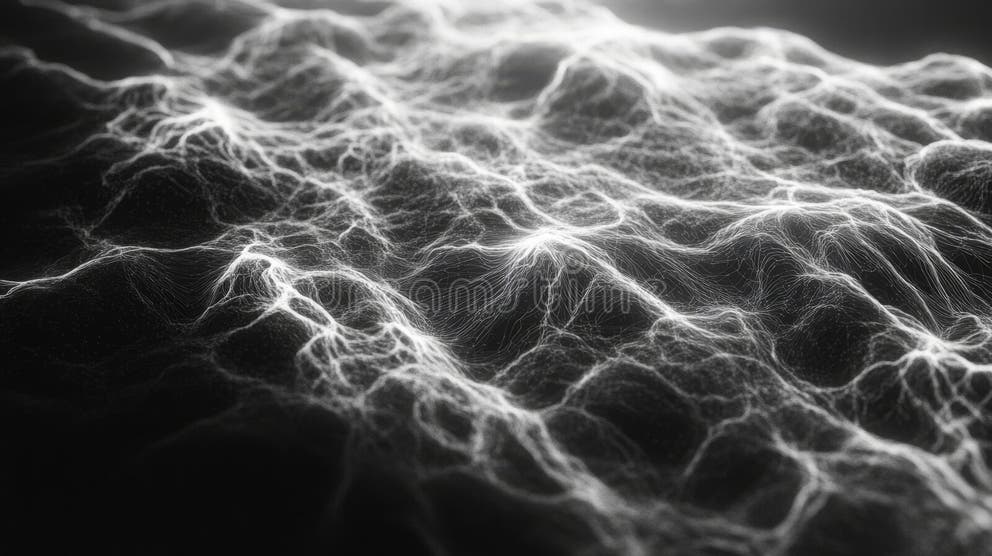 Abstract Black and White Energy Waves Background Stock Illustration ...