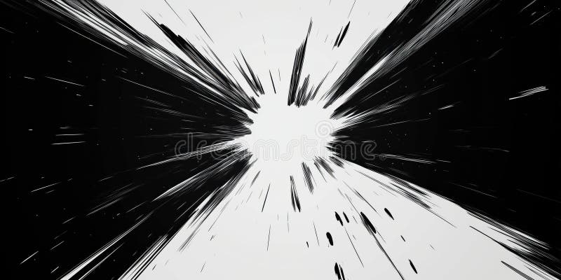 Abstract Black and White Explosion Design with Dynamic Lines and Energy ...