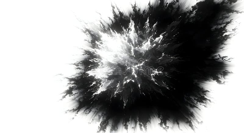 Abstract Black and White Explosion with Light Burst Stock Illustration ...
