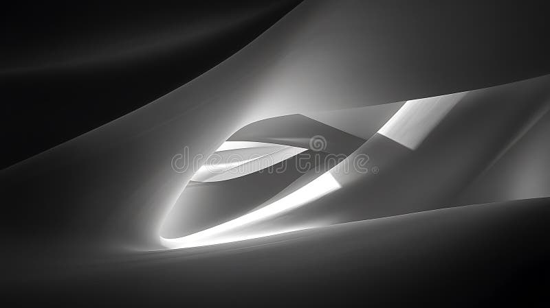 Abstract Black and White Forms Create an Illuminated Architectural ...