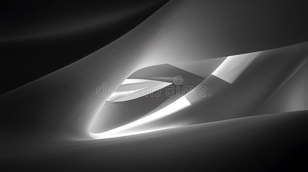 Abstract Black and White Forms Create an Illuminated Architectural ...