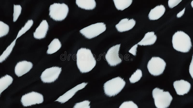 Abstract Black and White Furry Polkadot Texture on Dark Background ...