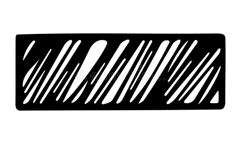 Abstract Black and White Geometric Cutout Design Stock Vector ...