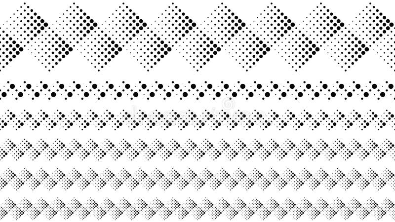 Abstract Black and White Geometric Dotted Pattern Page Break Set Stock ...