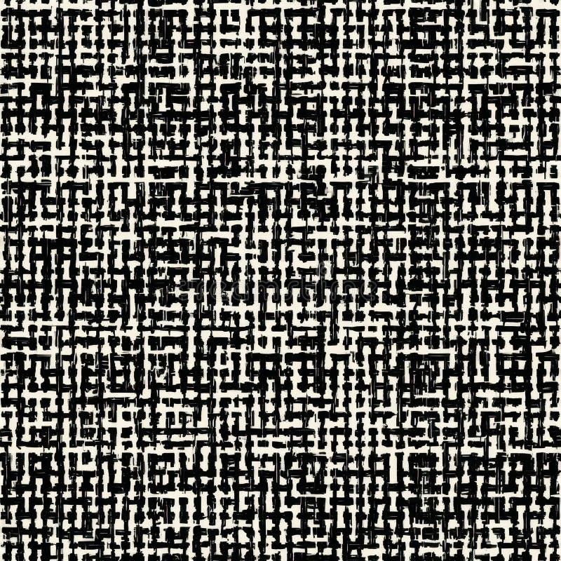 Abstract Black and White Geometric Pattern with Distressed Grid Texture ...