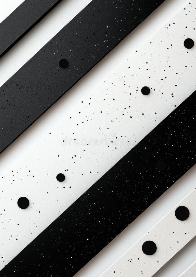 Abstract Black and White Geometric Pattern with Scattered Dots Stock ...