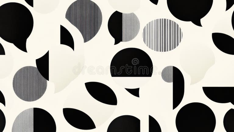Abstract Black and White Geometric Pattern Stock Illustration ...