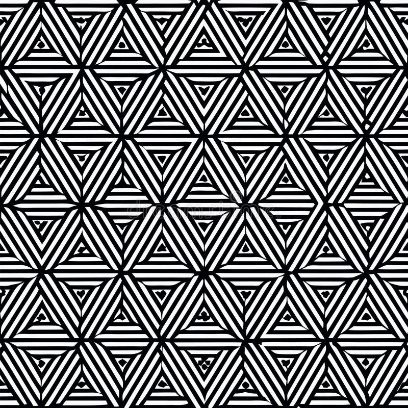Abstract Black and White Geometric Pattern with Triangle Shapes Stock ...