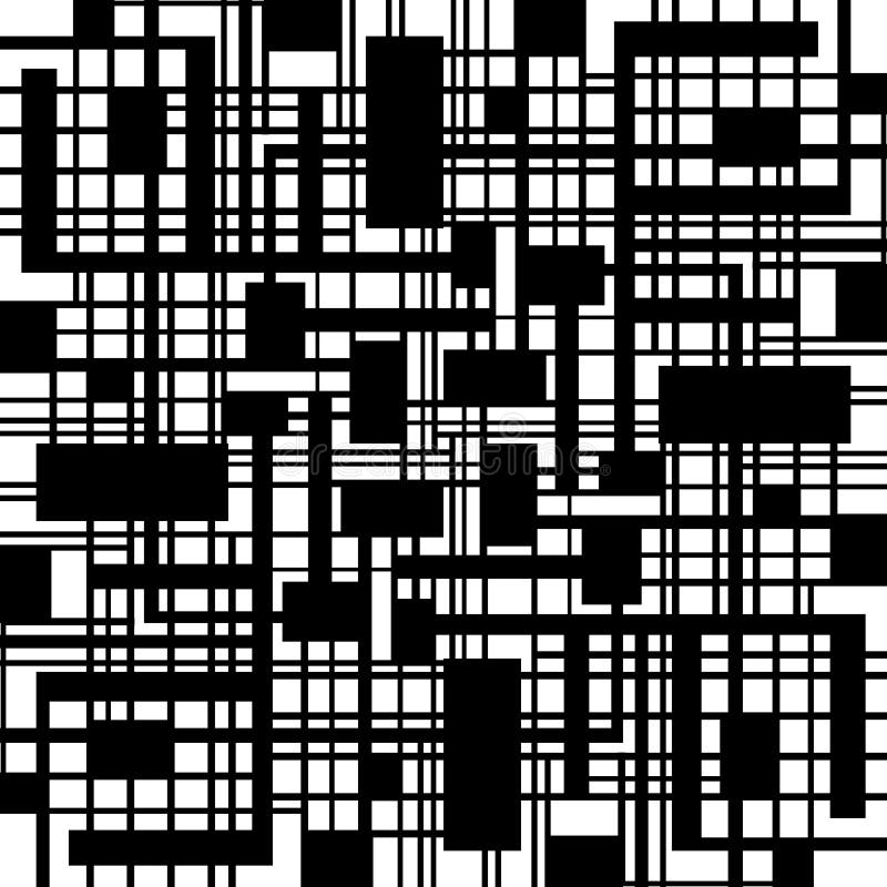 Abstract Black and White Geometric Pattern Stock Illustration ...