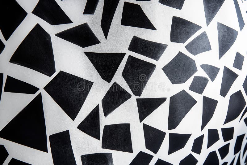 Abstract Black and White Geometric Patterns Create Striking Visual ...