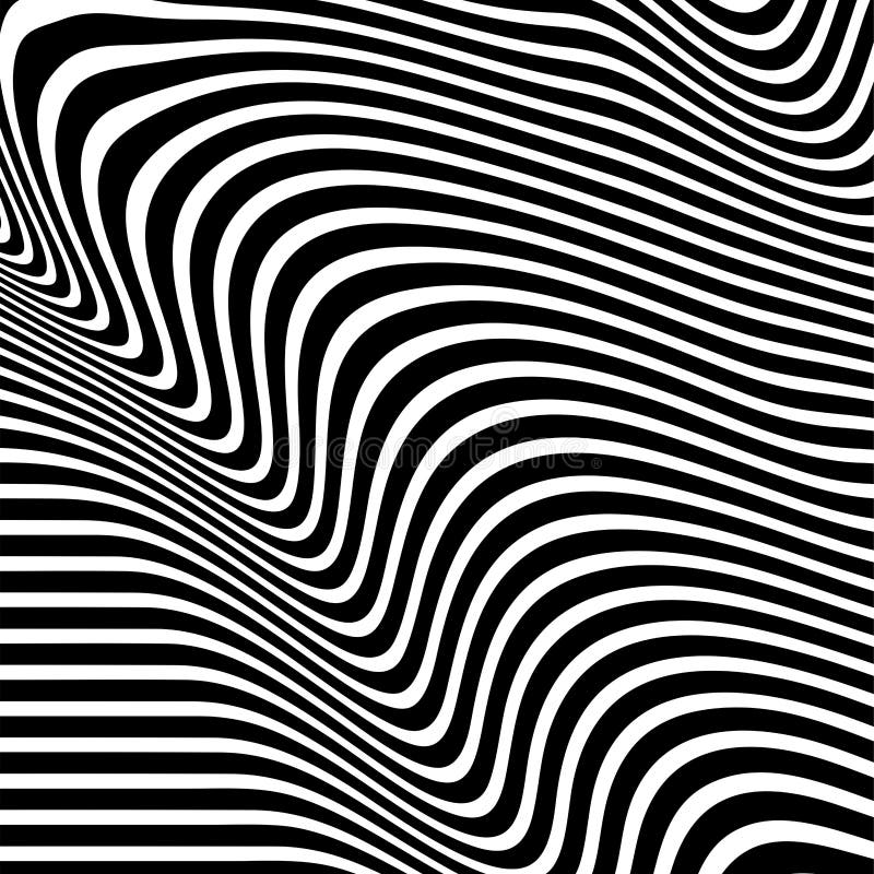 Abstract Black and White Geometric Stripes.hypnosis Spiral.Seamless ...
