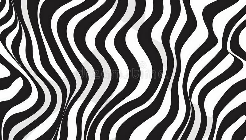 Abstract Black and White Geometric Waves Pattern with Vector Optical ...