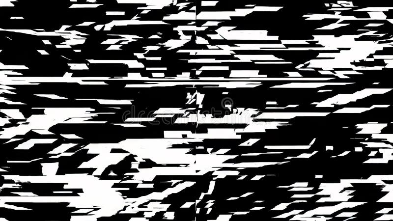 Abstract Black and White Glitch Pattern, Digital Art Concept Stock ...