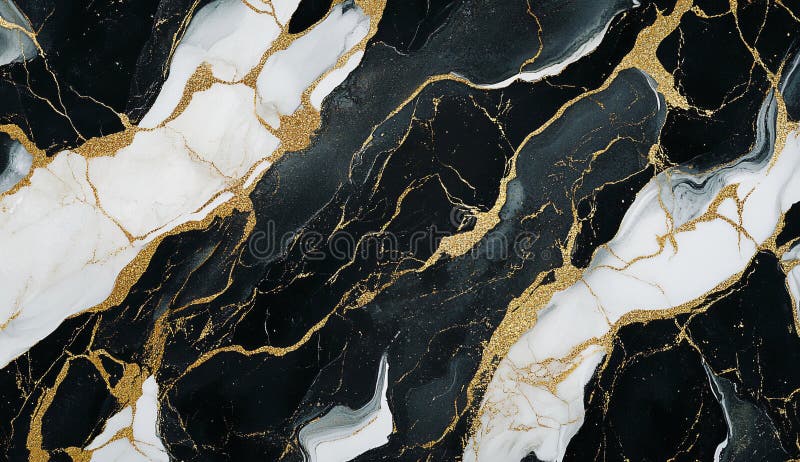 Abstract Black White Gold Marble Texture Background High Quality Image ...