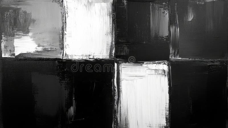 Abstract Black White Gray Oil Painting Canvas Texture Stock ...
