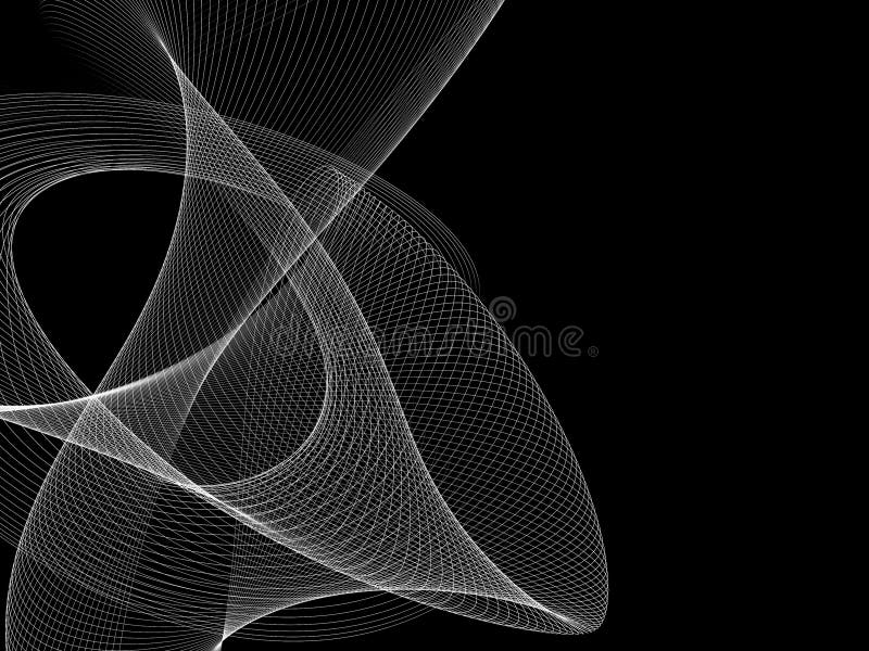 Abstract Black and White Grid Wave Background Stock Illustration ...