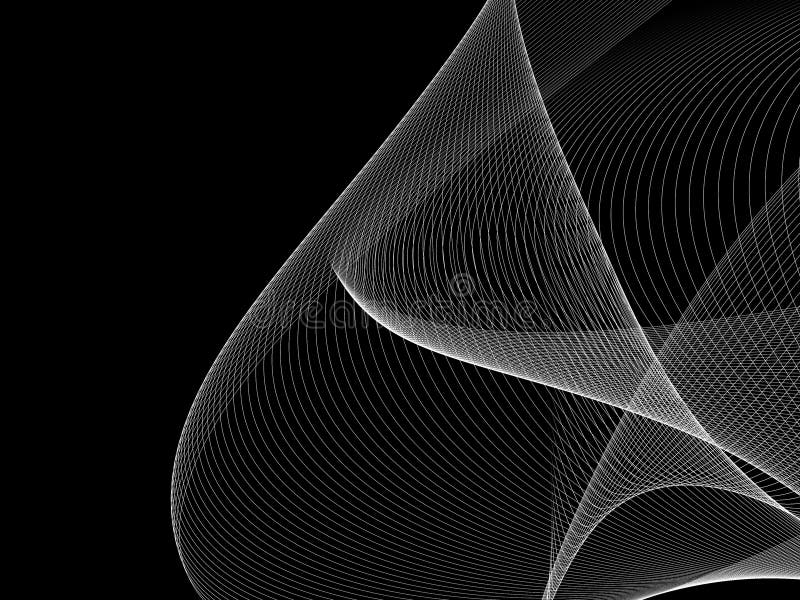 Abstract Black and White Grid Wave Background Stock Illustration ...
