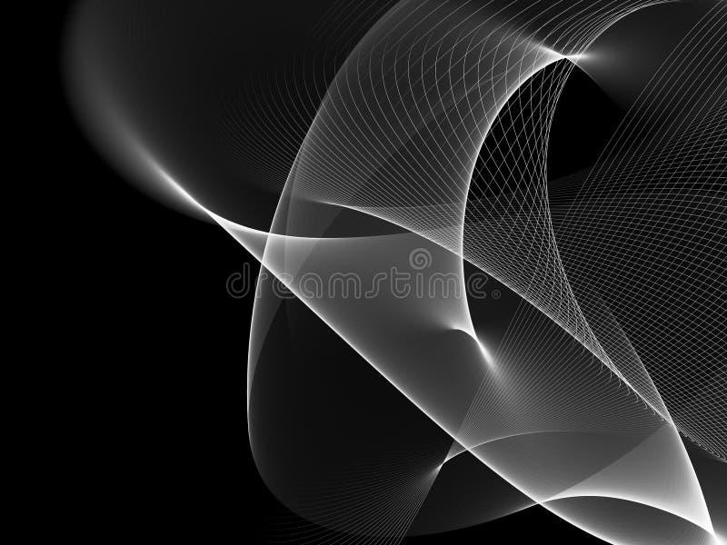 Abstract Black and White Grid Wave Background Stock Illustration ...