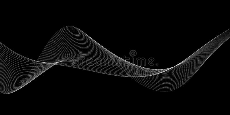 Abstract Black and White Grid Wave Design Stock Illustration ...