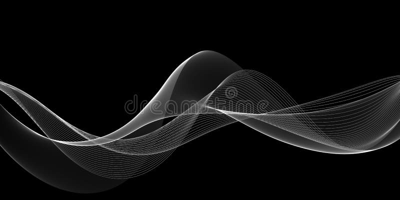 Abstract Black and White Grid Wave Design Stock Illustration ...